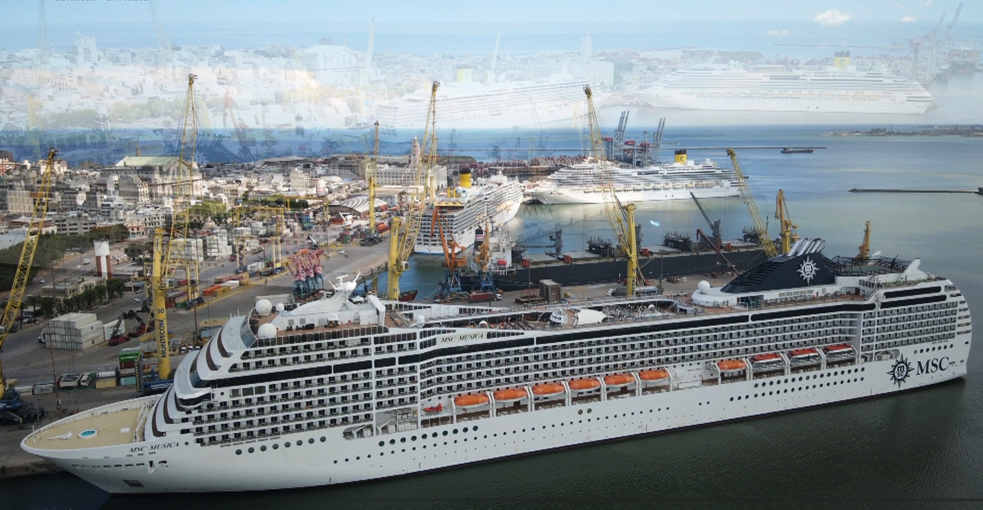 Nuevamente 3 cruceros en el puerto de Montevideo. | ANP